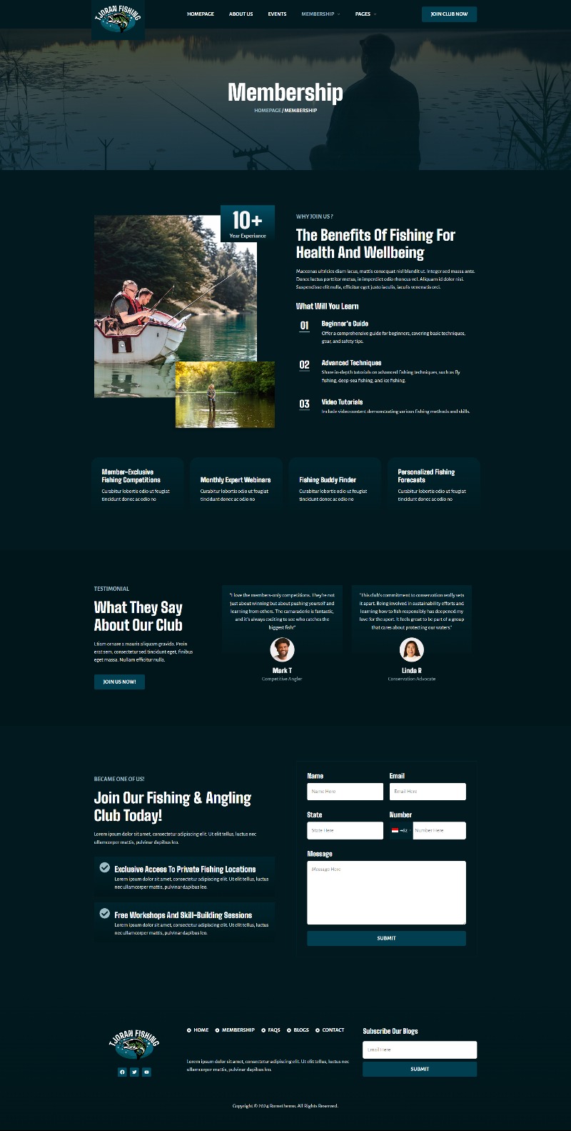 Tjoran - Fishing & Angling Club Elementor Template Kit by Rometheme