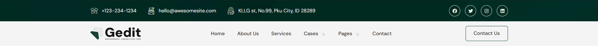Gedit - Management Consulting Firms Elementor Template Kit by Rometheme