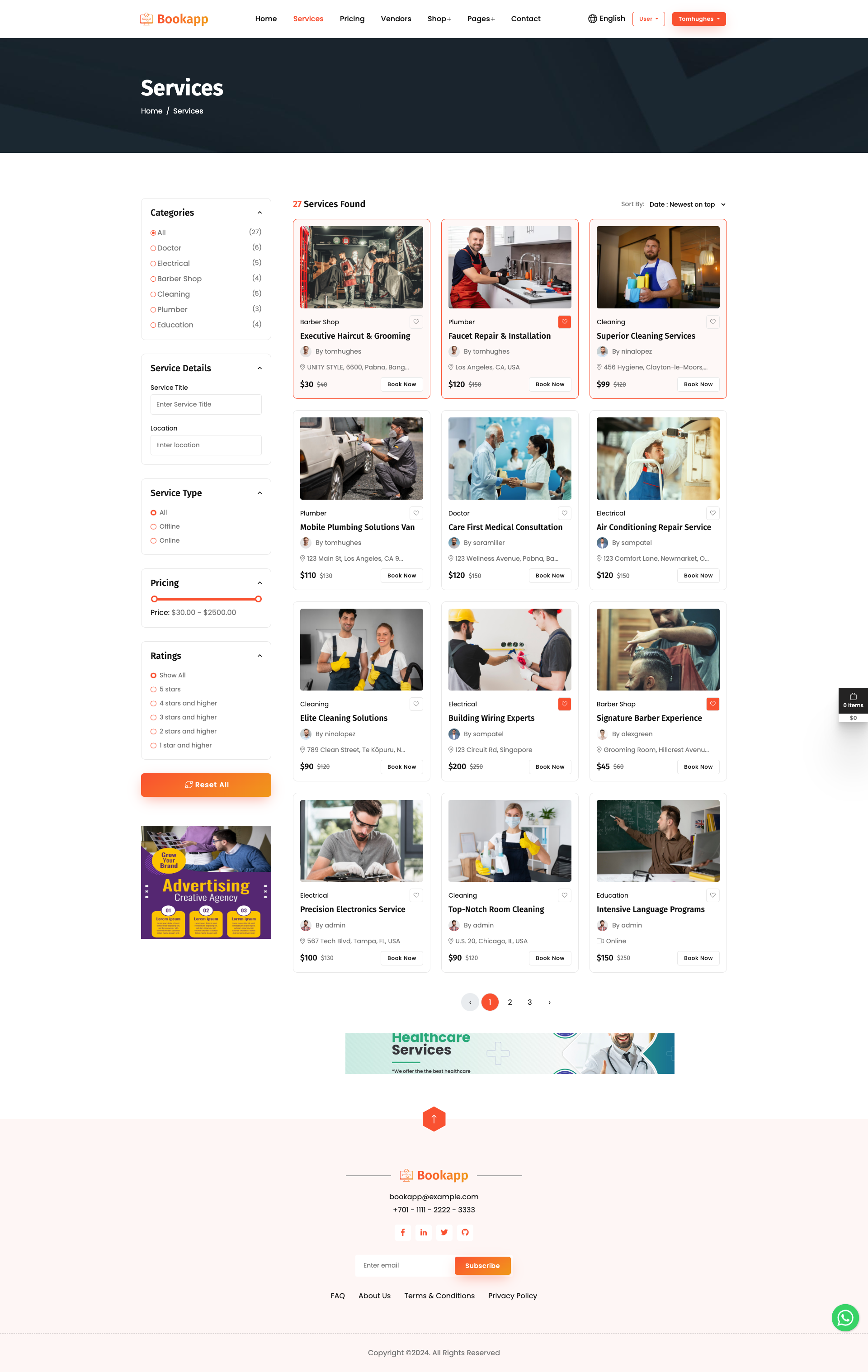Bookapp - Multivendor Service / Appointment Booking Laravel Website ...