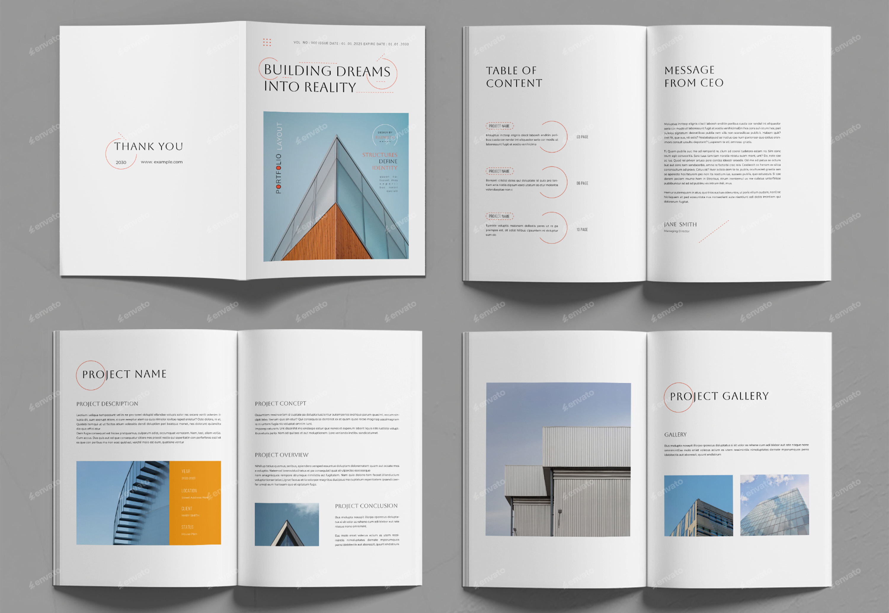 Architecture Portfolio Layout, Print Templates | GraphicRiver