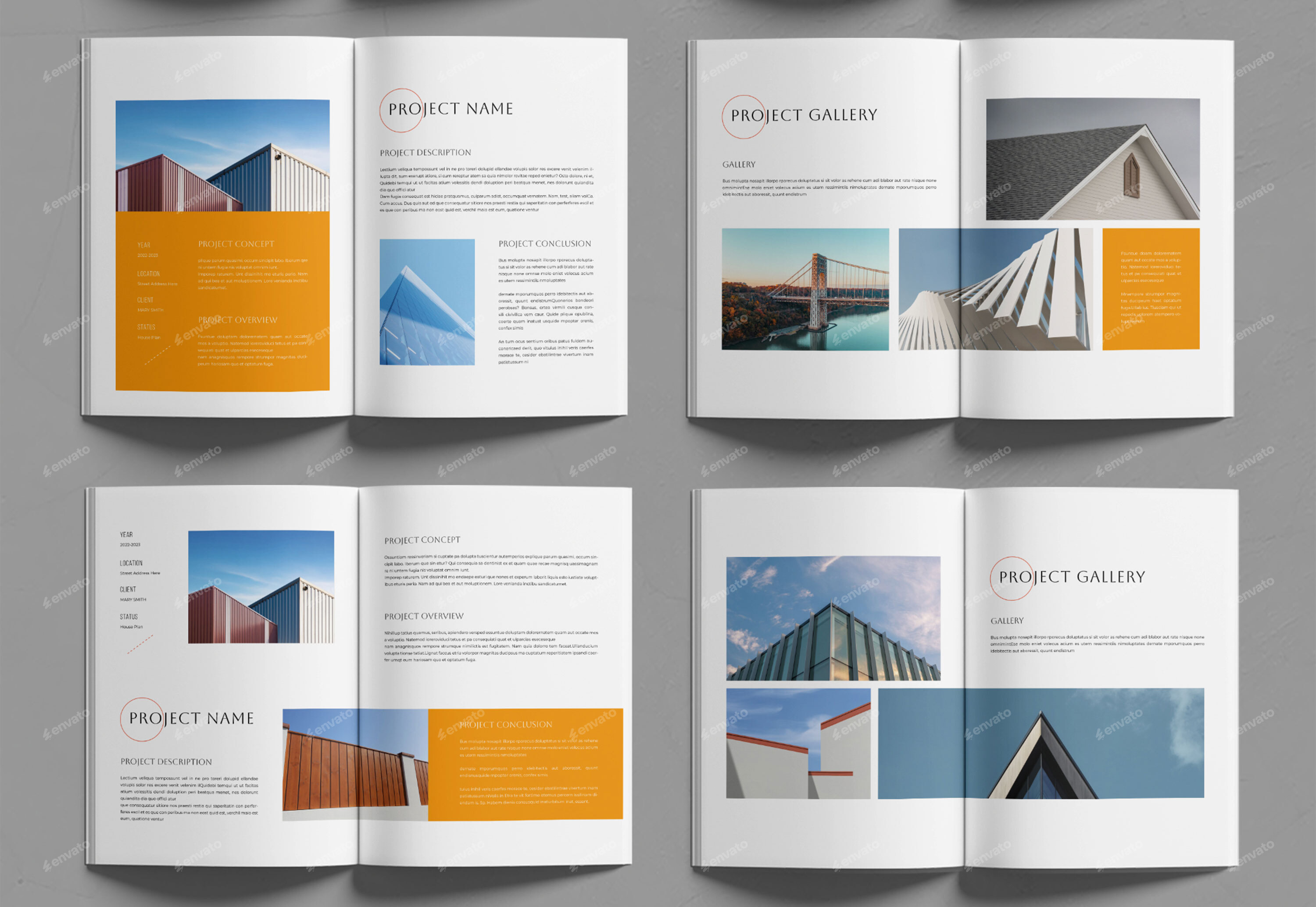 Architecture Portfolio Layout, Print Templates | GraphicRiver