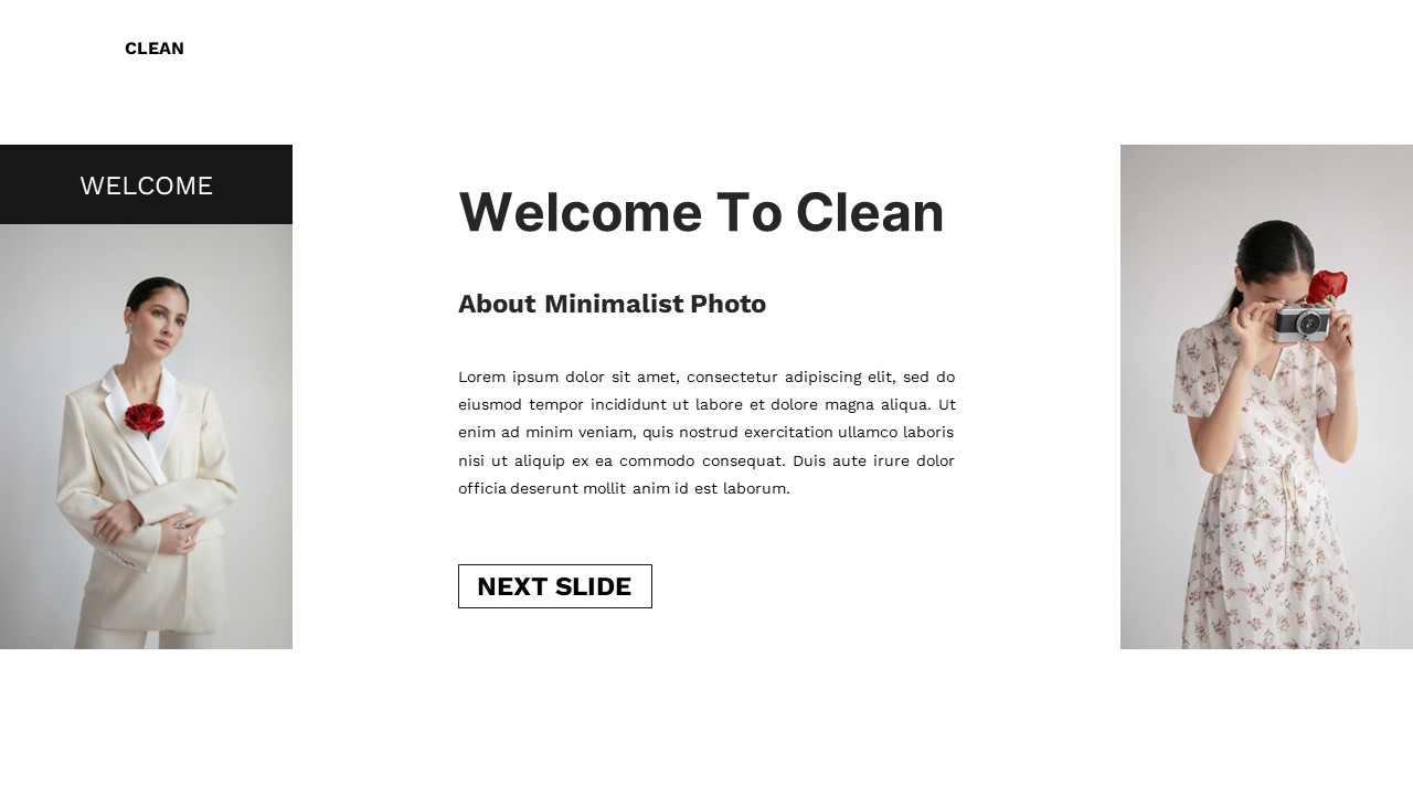 Clean - Minimalist Photo Powerpoint Templates, Presentation Templates