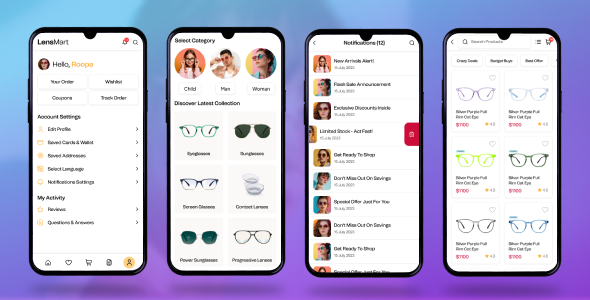 LensMart - Eye Glasses Store Mobile App Template (Bootstrap + PWA) by ...