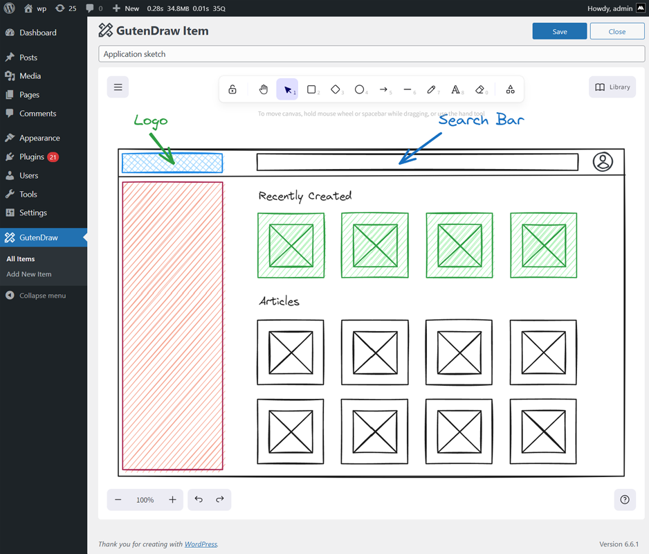 GutenDraw - Visualize Ideas with Excalidraw in WordPress by Avirtum