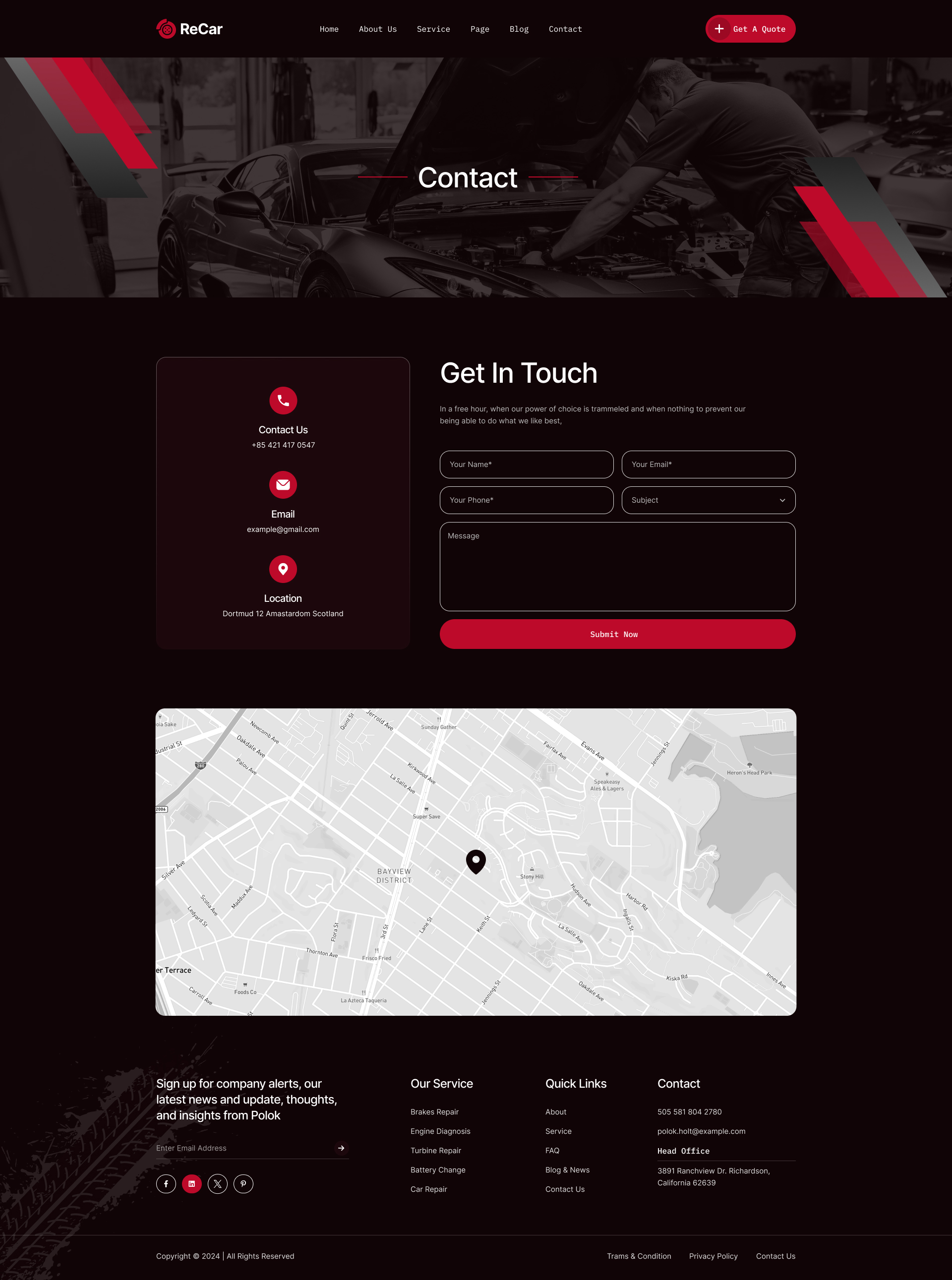 Recar - Car Repair & Auto Services Figma Template by Mugli | ThemeForest
