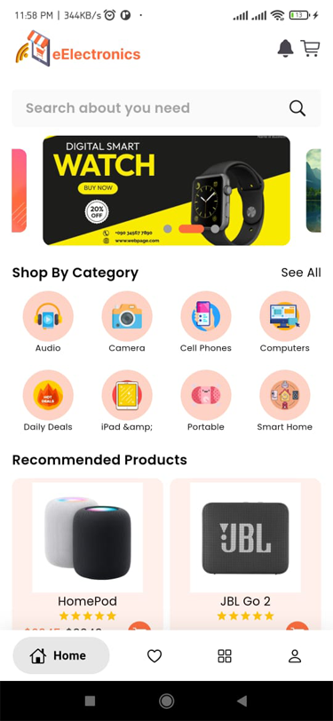 eElectronics - Build a Flutter eCommerce Mobile App for Android and iOS from WordPress ...
