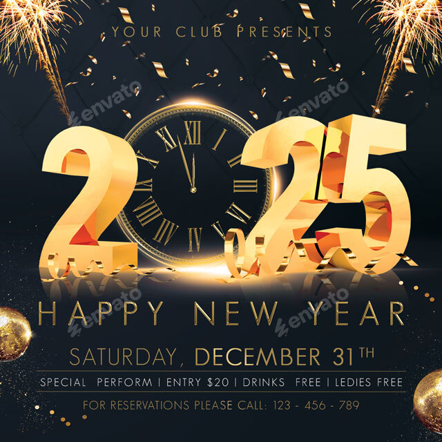 New Year, Print Templates | GraphicRiver