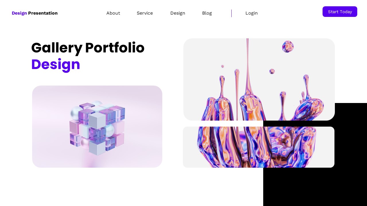Portfolio Design - Design Google Slide Templates, Presentation Templates