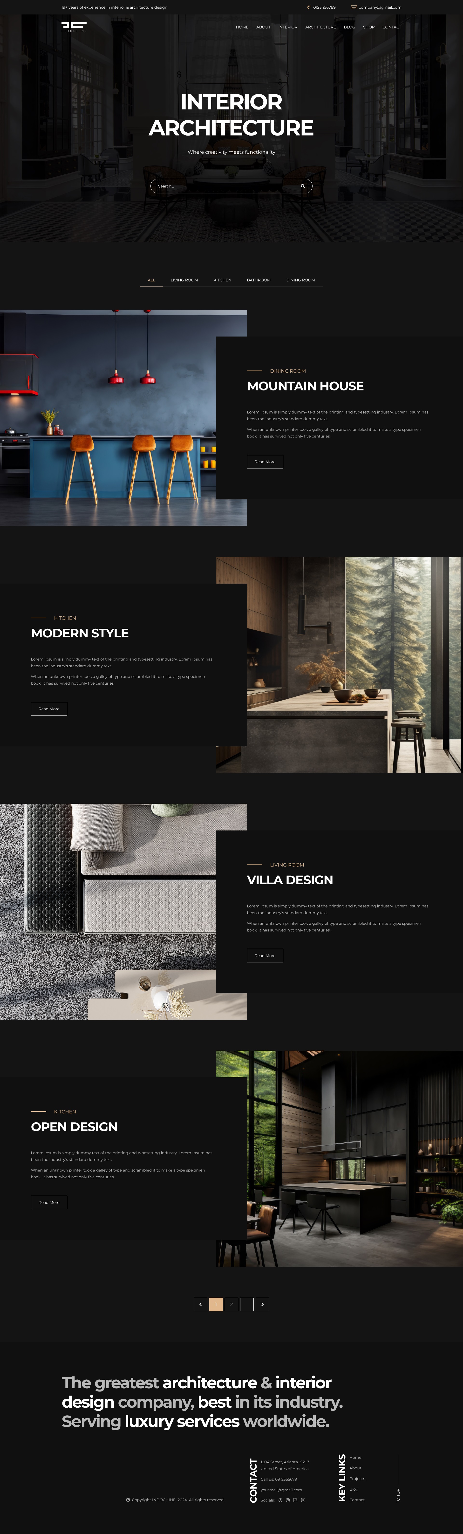 Indochine - Architecture and Interiors WordPress Theme by lohatheme