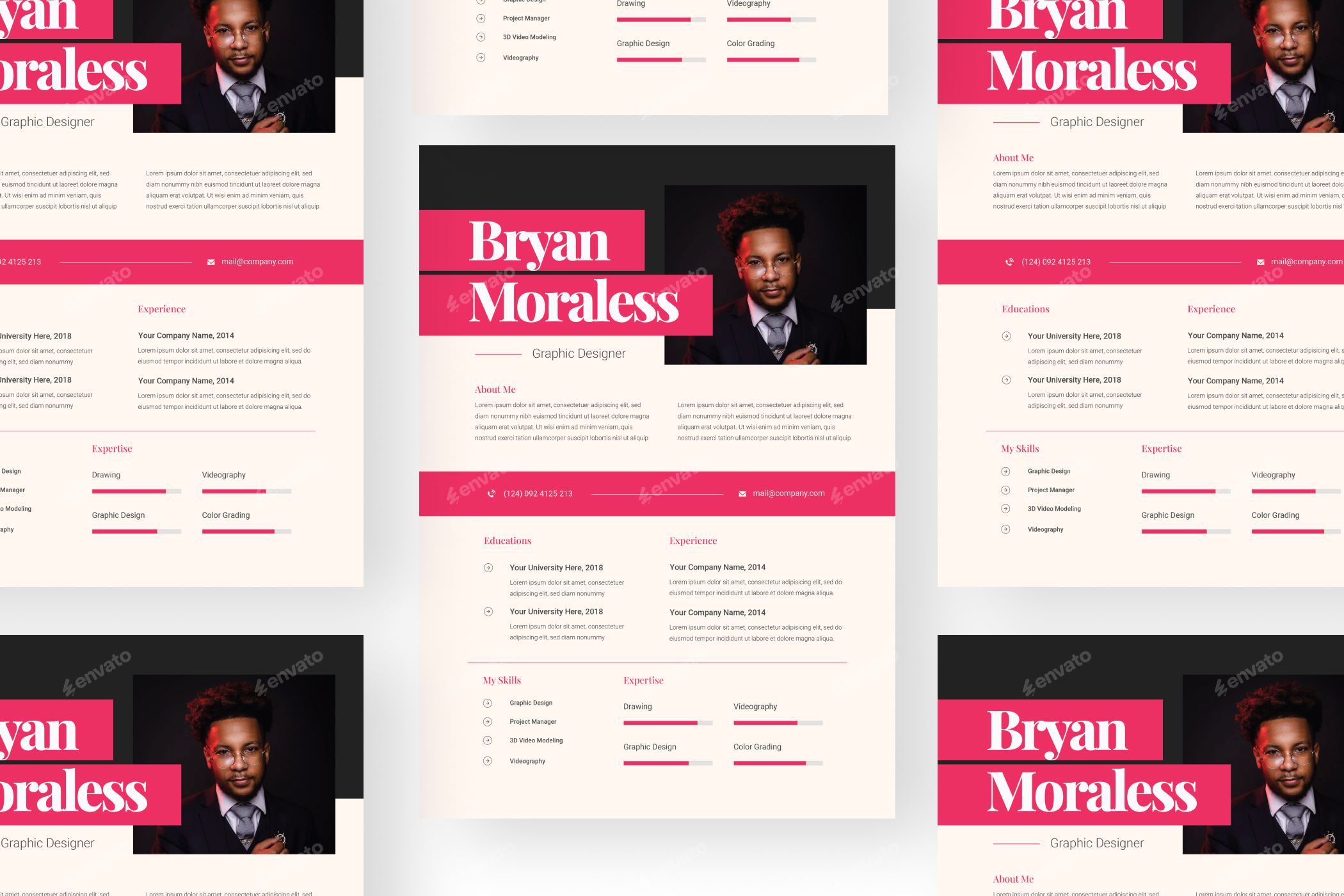Pink Bright - Resume, Print Templates | GraphicRiver