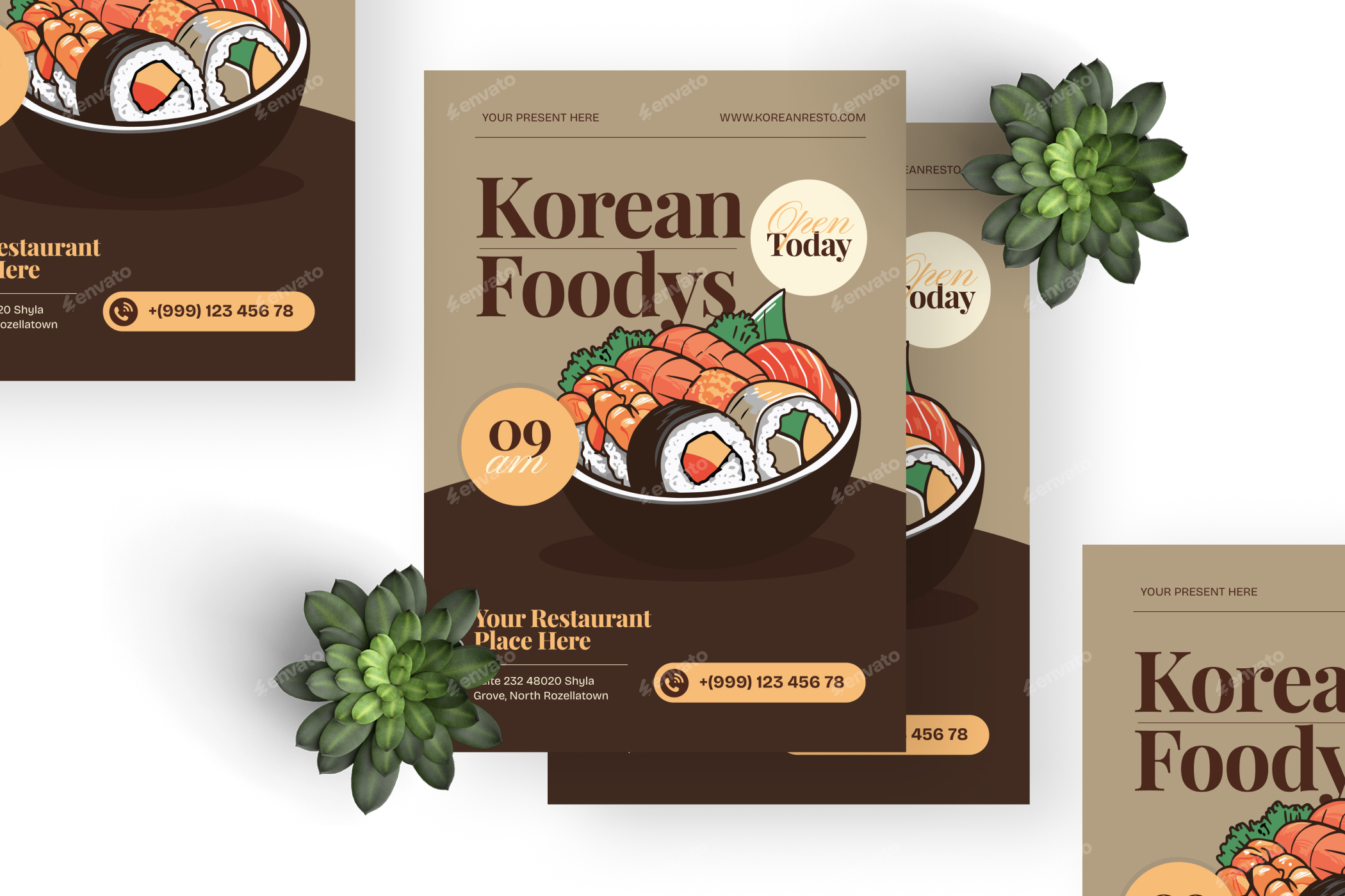 Korean Foodys - Flyer Set, Print Templates | GraphicRiver