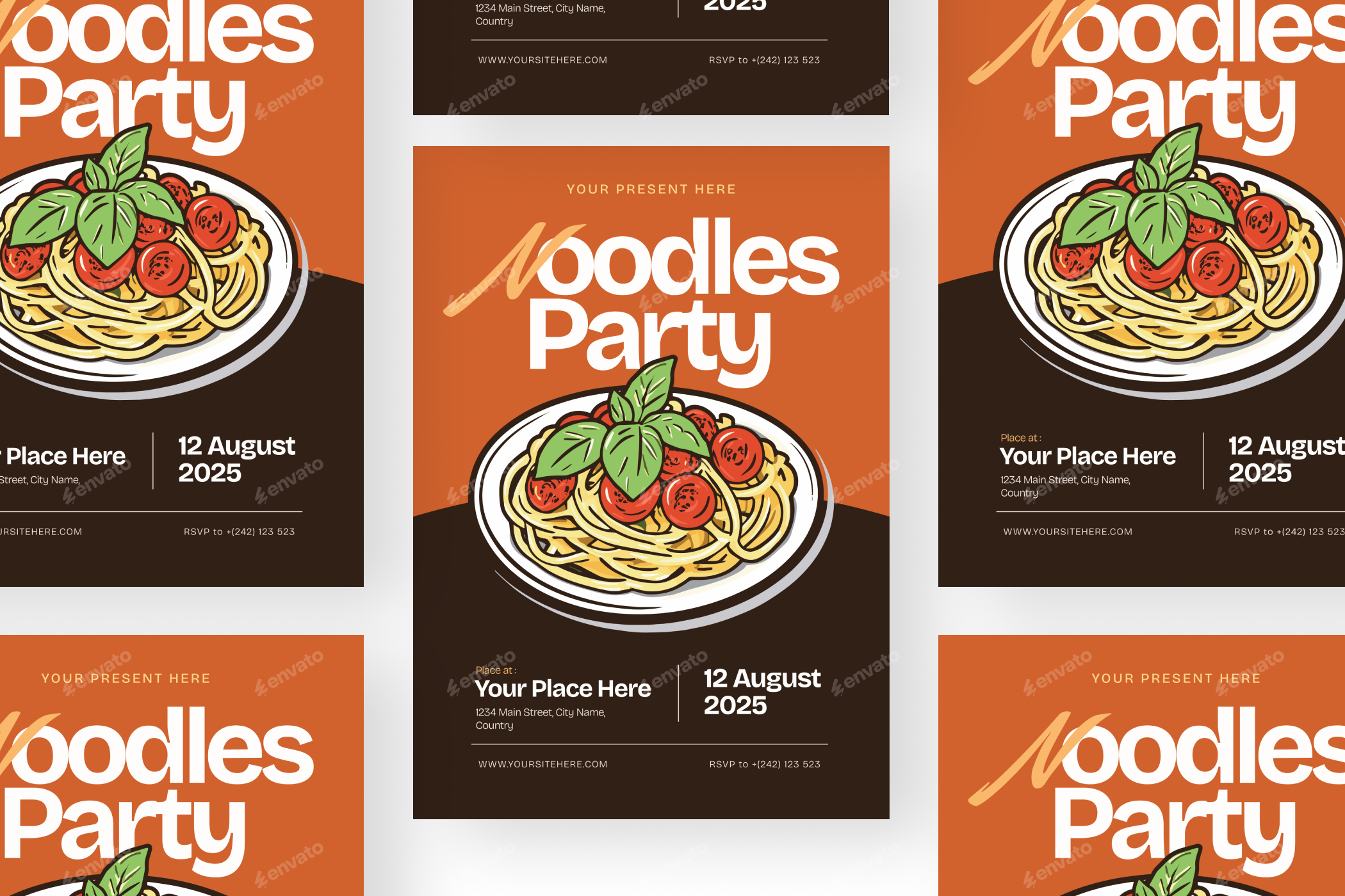Noodle Party - Flyer Set, Print Templates | GraphicRiver