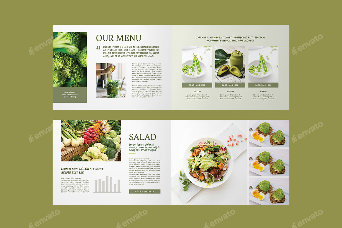 Restaurant Catalogue, Print Templates | GraphicRiver
