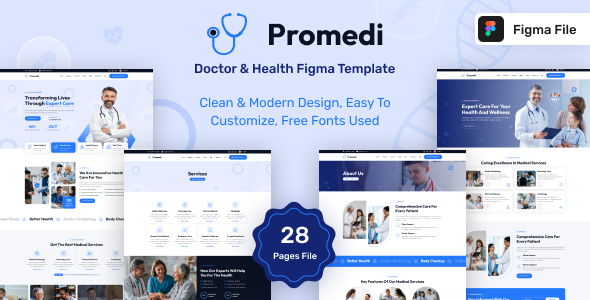 Promedi - Doctor & Health Figma Template by GeekCodeLab | ThemeForest