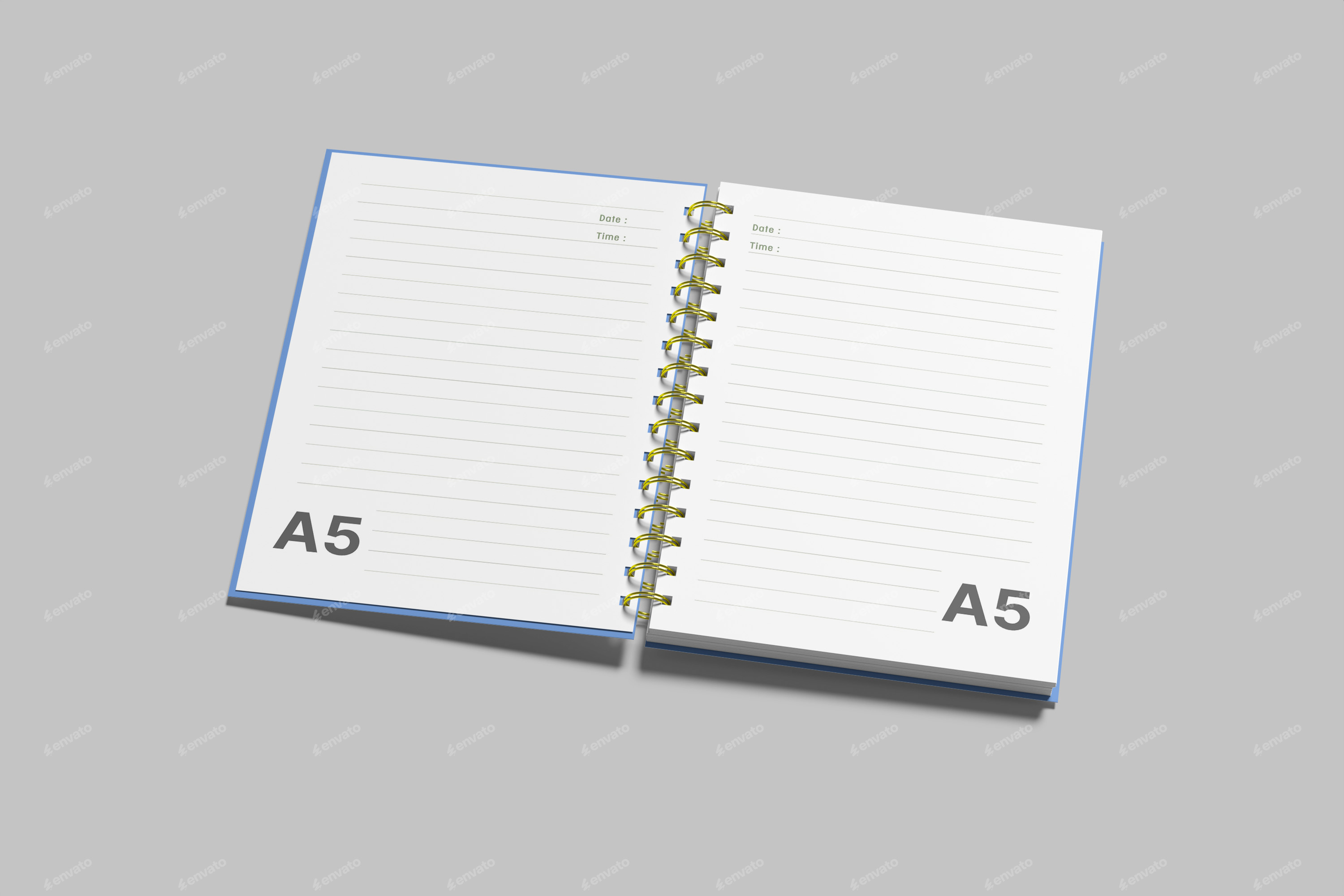 A5 Spiral Notebook Mockup, Graphics | GraphicRiver