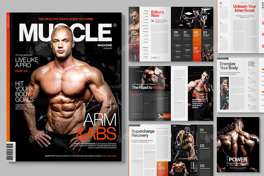 Sport Magazine Template, Print Templates | GraphicRiver