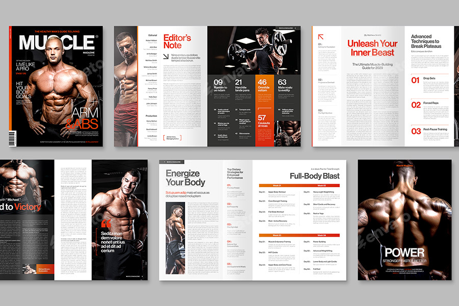 Sport Magazine Template, Print Templates | GraphicRiver