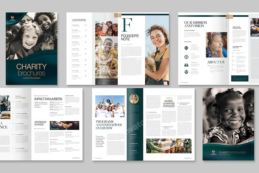 Charity Brochure Template, Print Templates | GraphicRiver