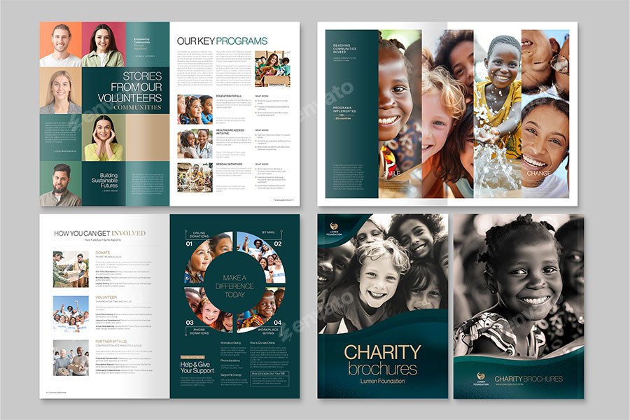 Charity Brochure Template, Print Templates | GraphicRiver