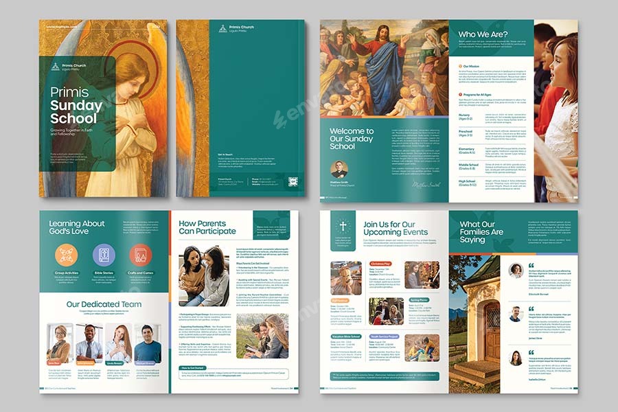 Modern Church Brochure Template, Print Templates | GraphicRiver