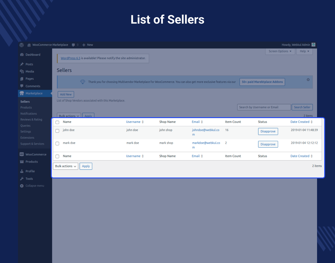 WordPress WooCommerce Multi Vendor Marketplace Plugin by Webkul ...