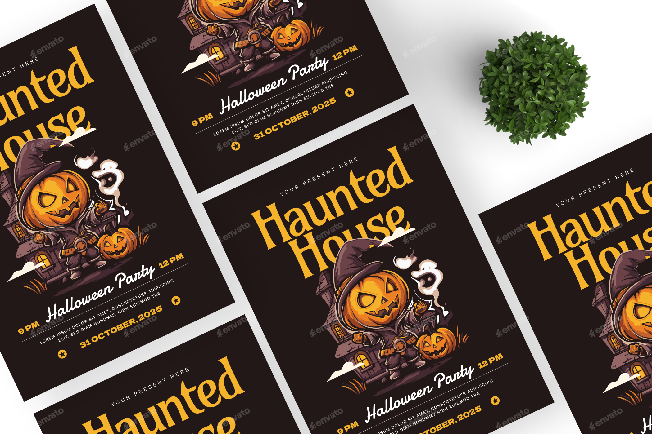 Haunted House - Flyer Set, Print Templates | GraphicRiver