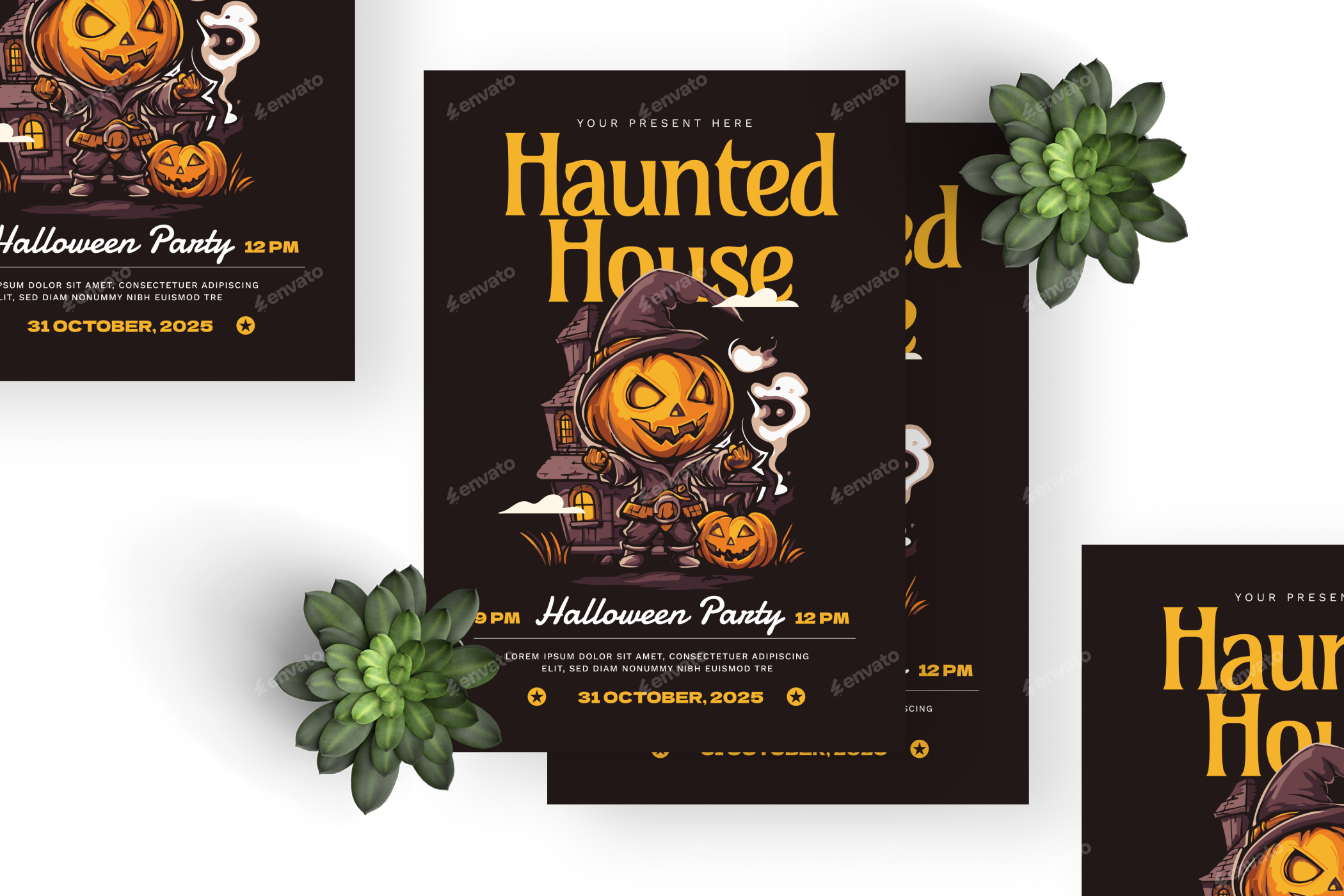 Haunted House - Flyer Set, Print Templates | GraphicRiver