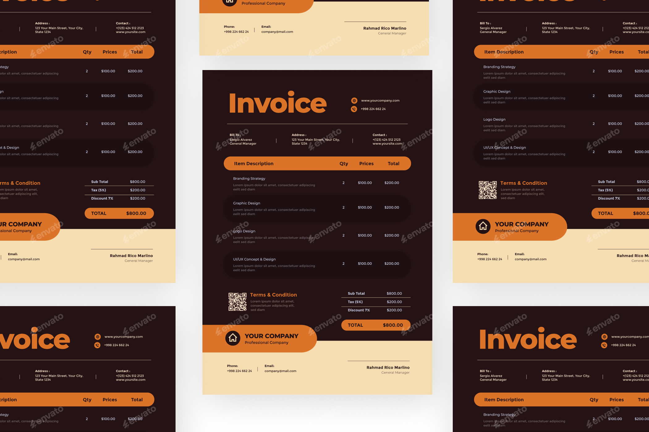 Brown Effect - Invoice, Print Templates | GraphicRiver