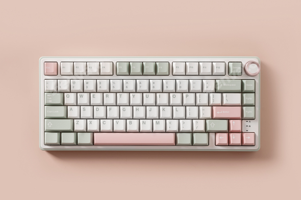 Modern mechanical keyboard. Minimal style and design keyboard. Custom ...