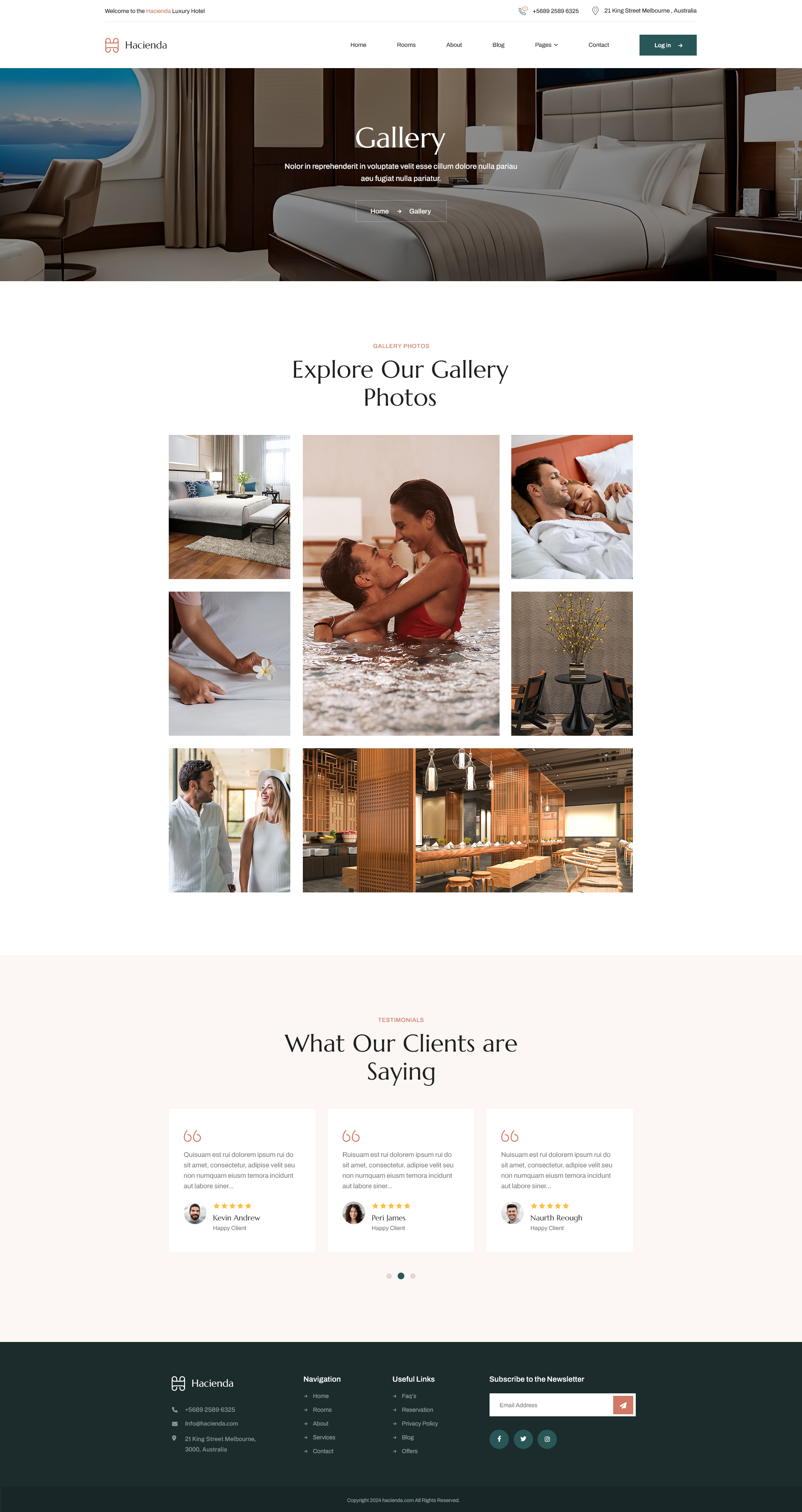 Hacienda | Hotel & Resort Website PSD Template by designingmedia ...