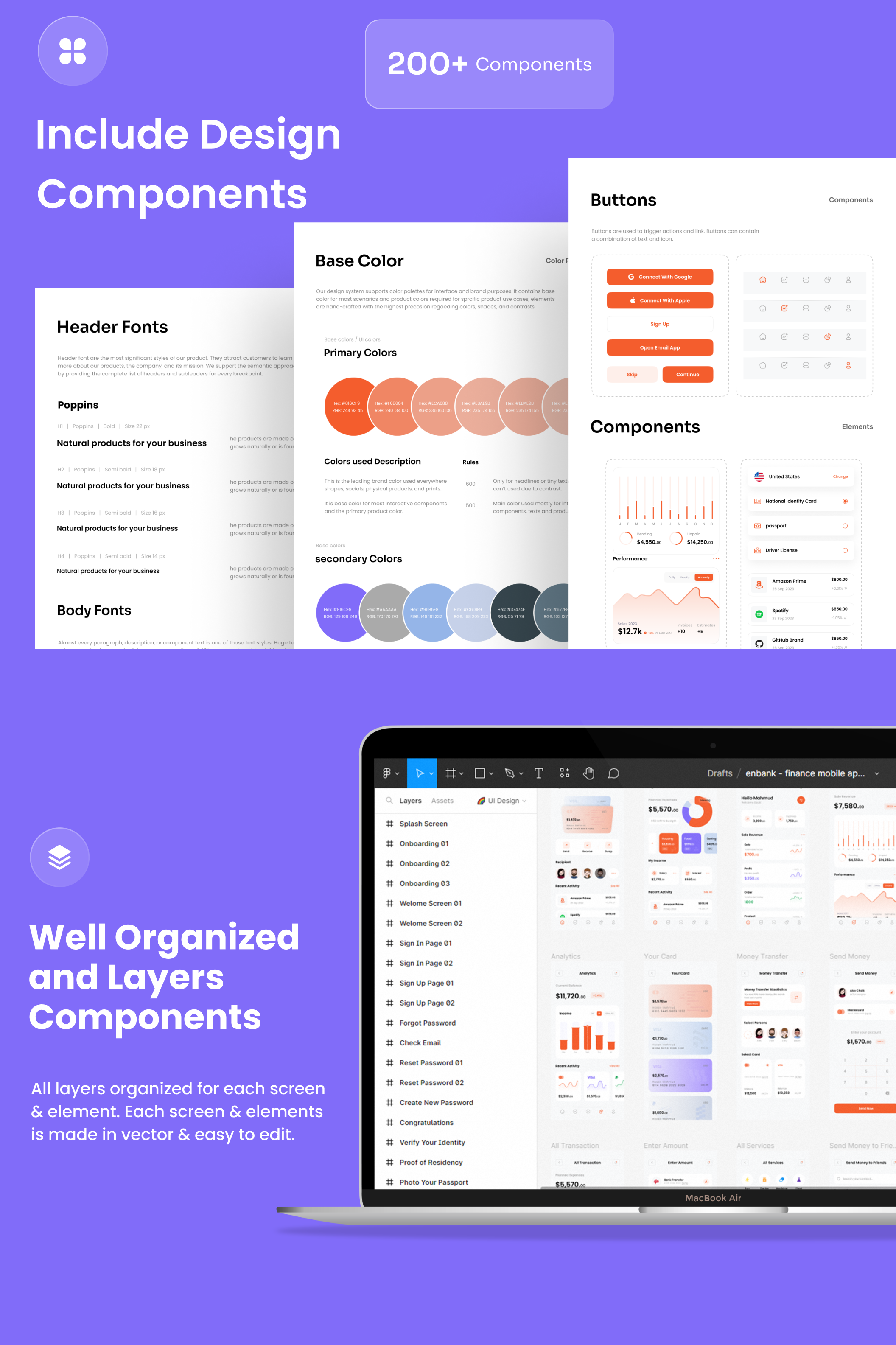 enbank - Finance mobile app UI kit by pixleslab | ThemeForest