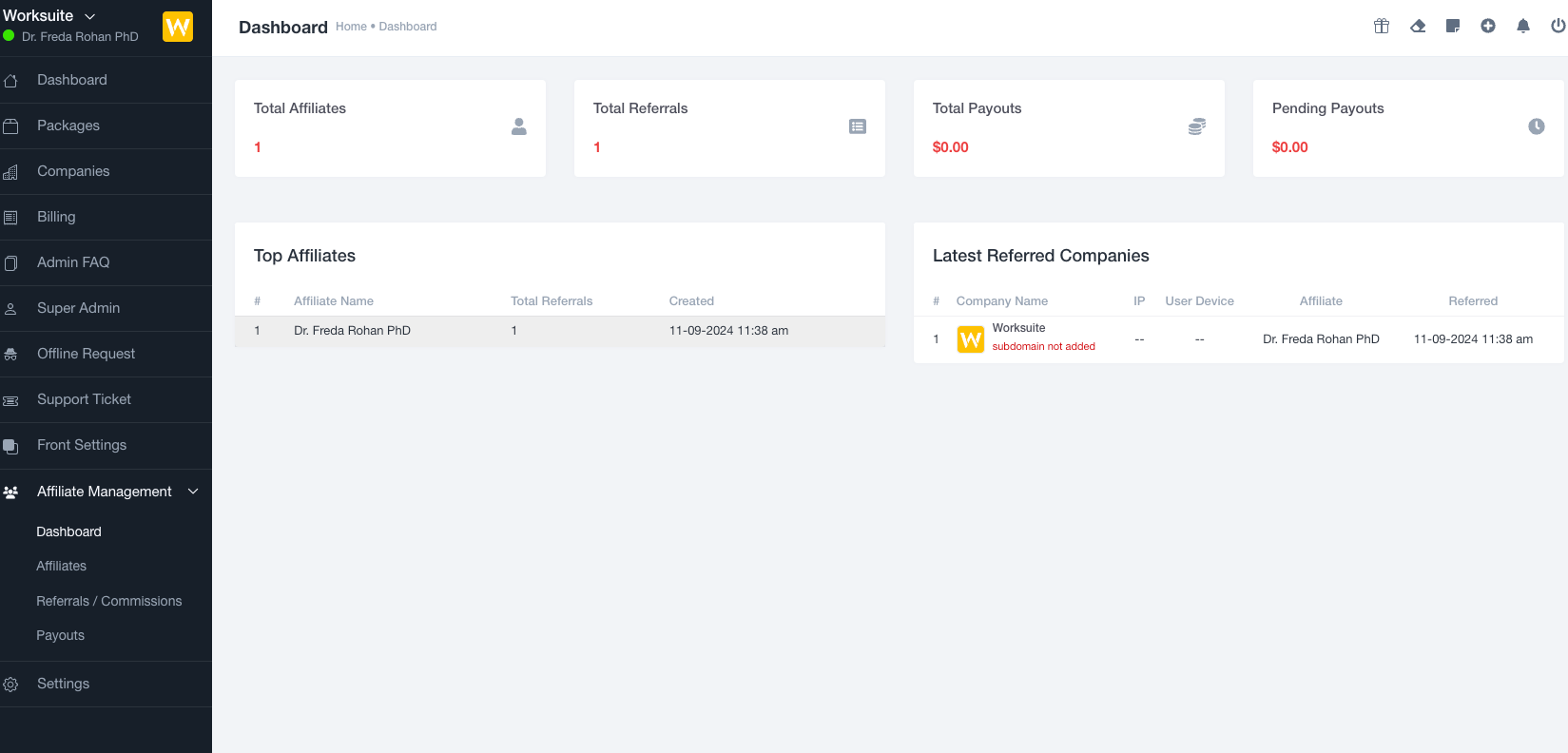 Affiliate Module for Worksuite SAAS by ajay138 | CodeCanyon