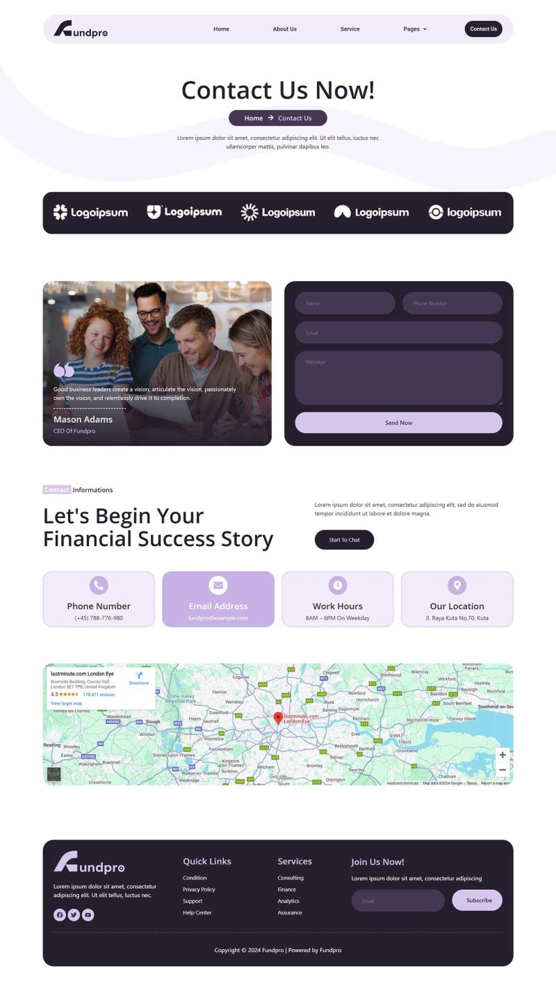 Fundpro - Modern Accounting Firm Elementor Template Kit by Kitpro | ThemeForest