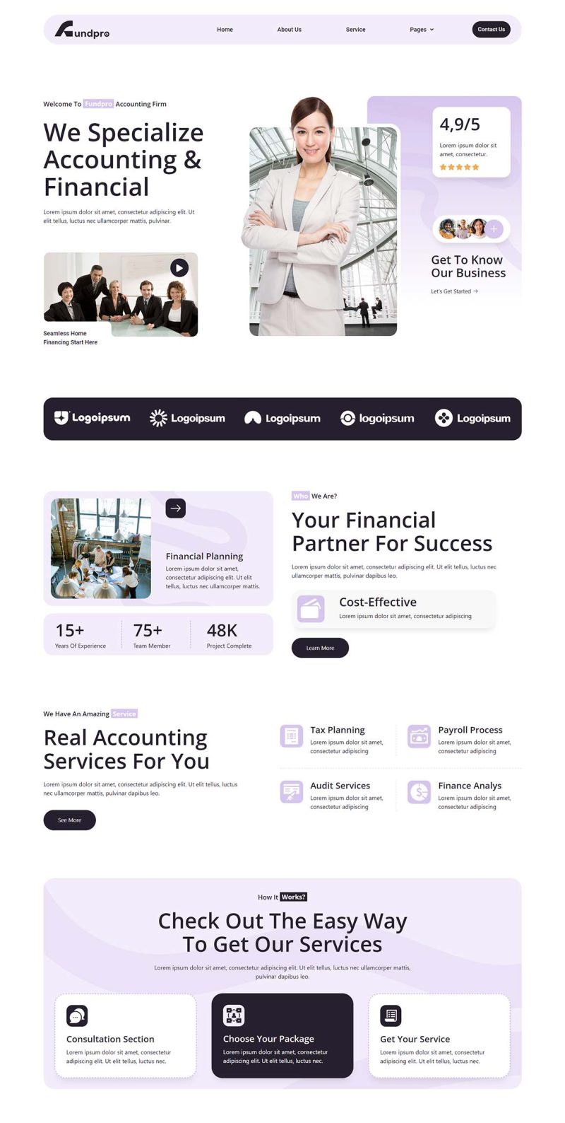 Fundpro - Modern Accounting Firm Elementor Template Kit by Kitpro | ThemeForest