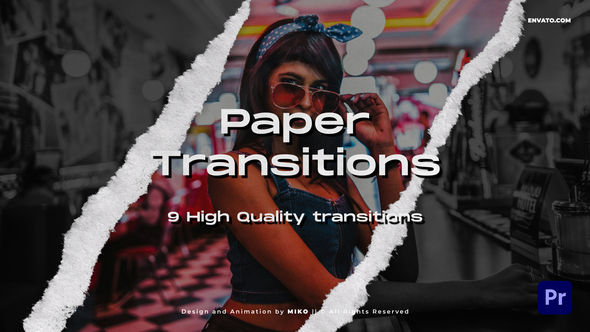 Paper Transitions, Premiere Pro Templates | VideoHive