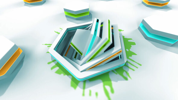 Bright Hexagon Logo, DaVinci Resolve Templates | VideoHive