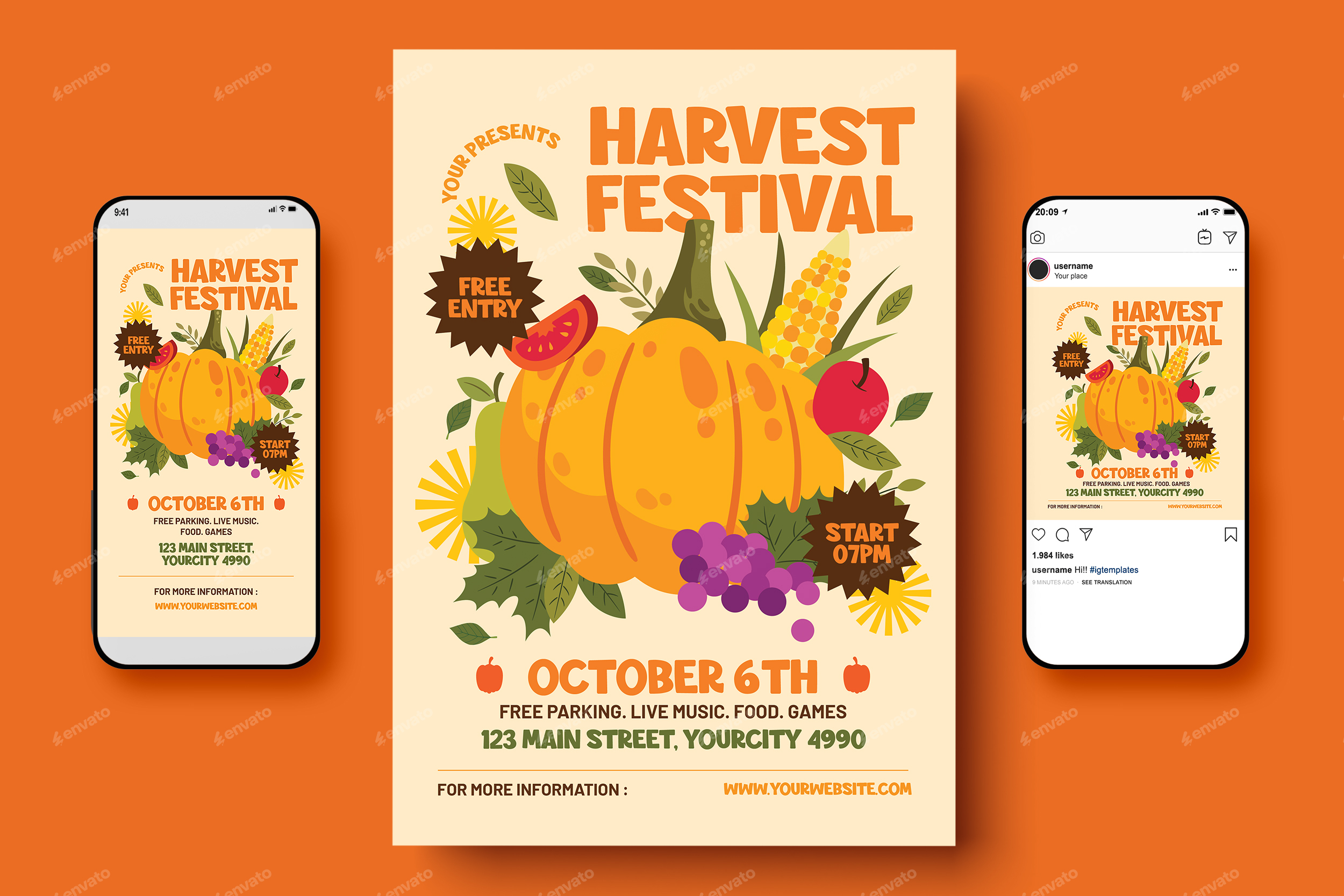 Harvest Festival Flyer, Print Templates | GraphicRiver