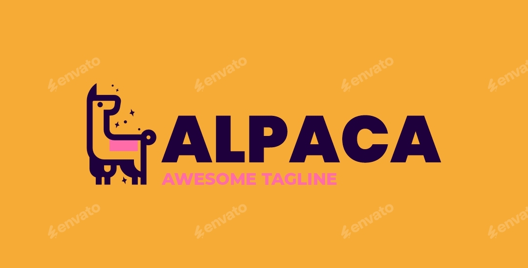 Alpaca Simple Mascot Logo Template, Logo Templates | GraphicRiver