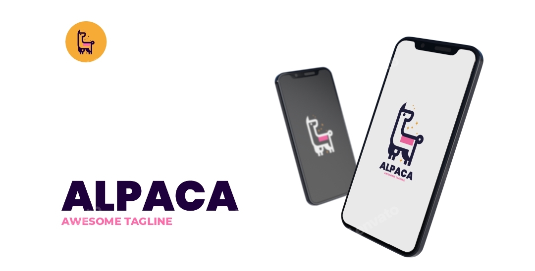 Alpaca Simple Mascot Logo Template, Logo Templates | GraphicRiver