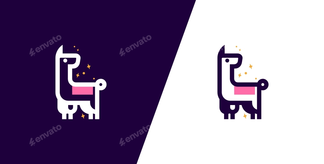 Alpaca Simple Mascot Logo Template, Logo Templates | GraphicRiver
