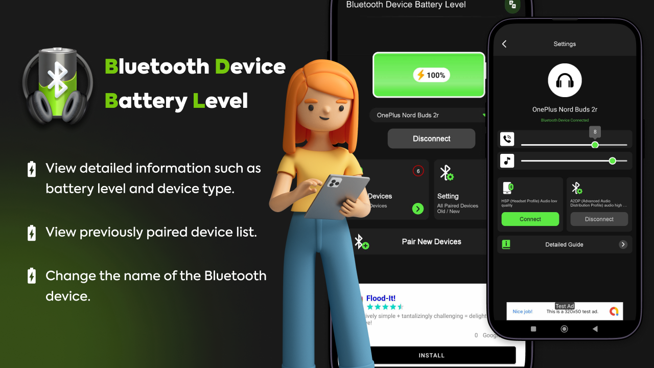 Bluetooth Device Battery Level - Bluetooth Device Manager - Battery ...