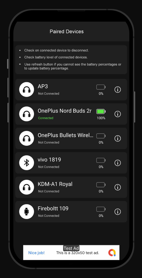 Bluetooth Device Battery Level - Bluetooth Device Manager - Battery ...