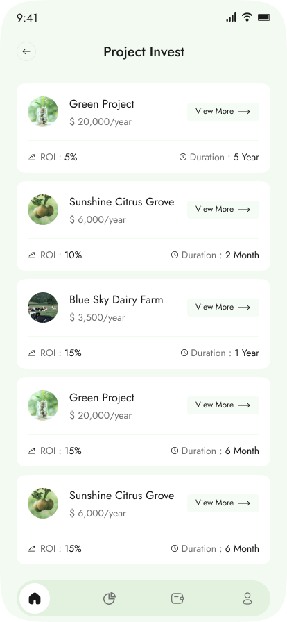 Agriwealth - Agricultural HYIP Investment Mobile App Figma Template by binary-vines