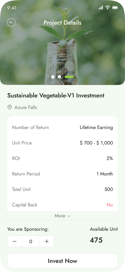 Agriwealth - Agricultural HYIP Investment Mobile App Figma Template by binary-vines
