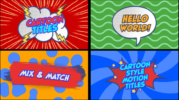 Cartoon Titles, Premiere Pro Templates | VideoHive