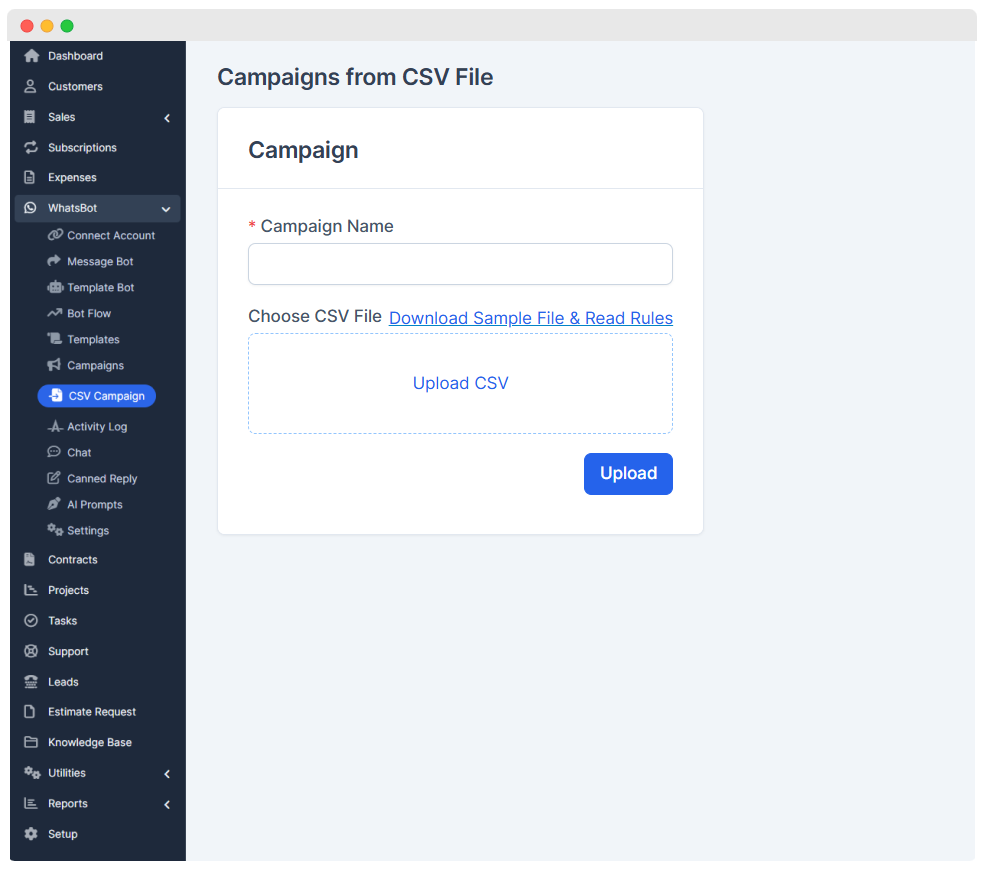 WhatsBot - WhatsApp Marketing, Bot, Chat & AI Personal Assistant Module for Perfex CRM by ...