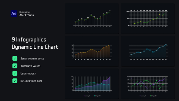 Line Chart Infographics, After Effects Project Files | VideoHive