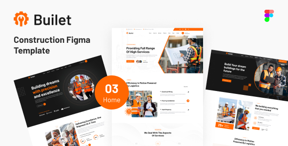 Builet - Construction Building Figma Template by BizanTheme | ThemeForest