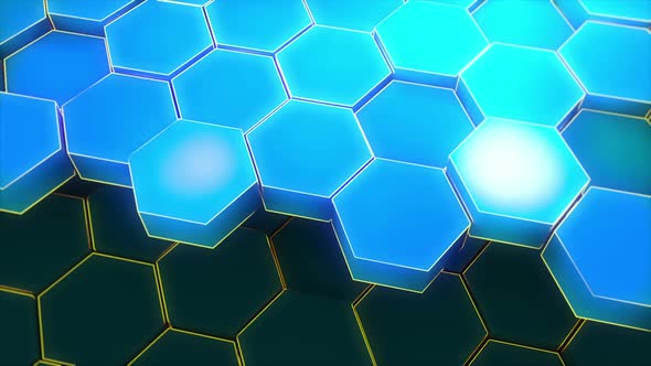 Hexagon Loop Background, Motion Graphics | VideoHive