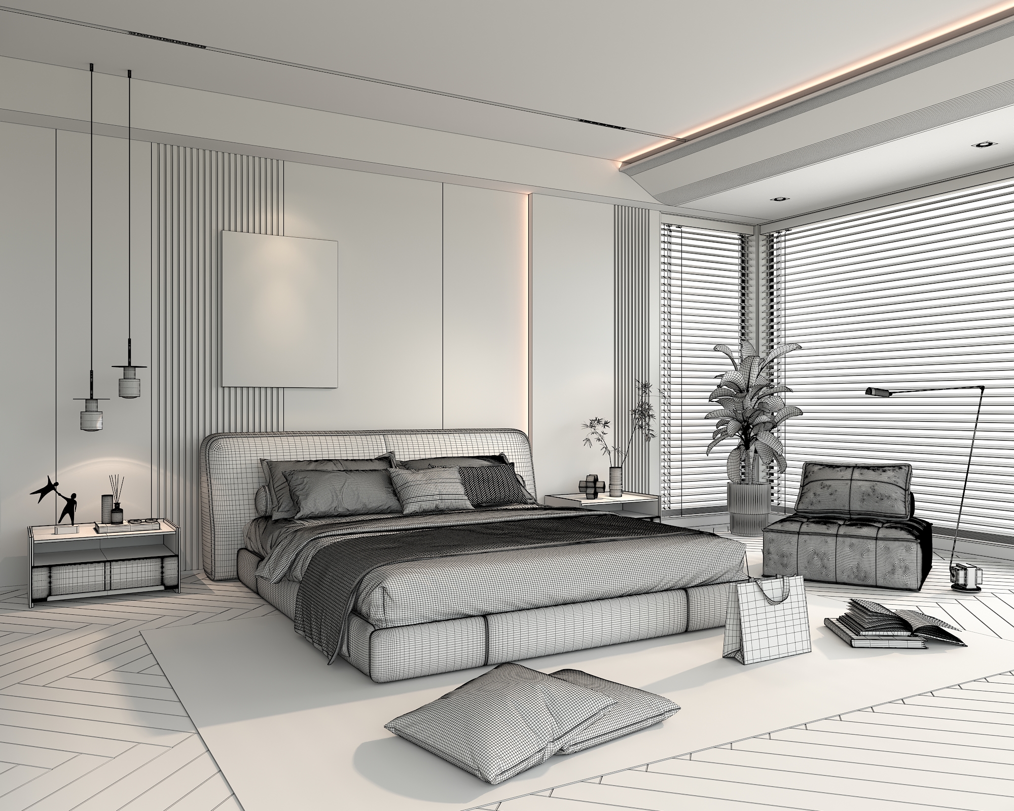 Modern Bedroom Scene 41 by nhattuankts | 3DOcean